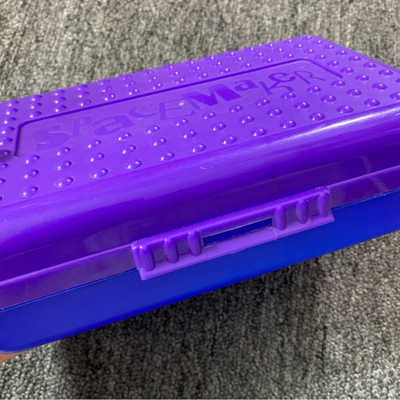 Other | Spacemaker Purple Blue Pencil Box Plastic Storage Case Vintage ...